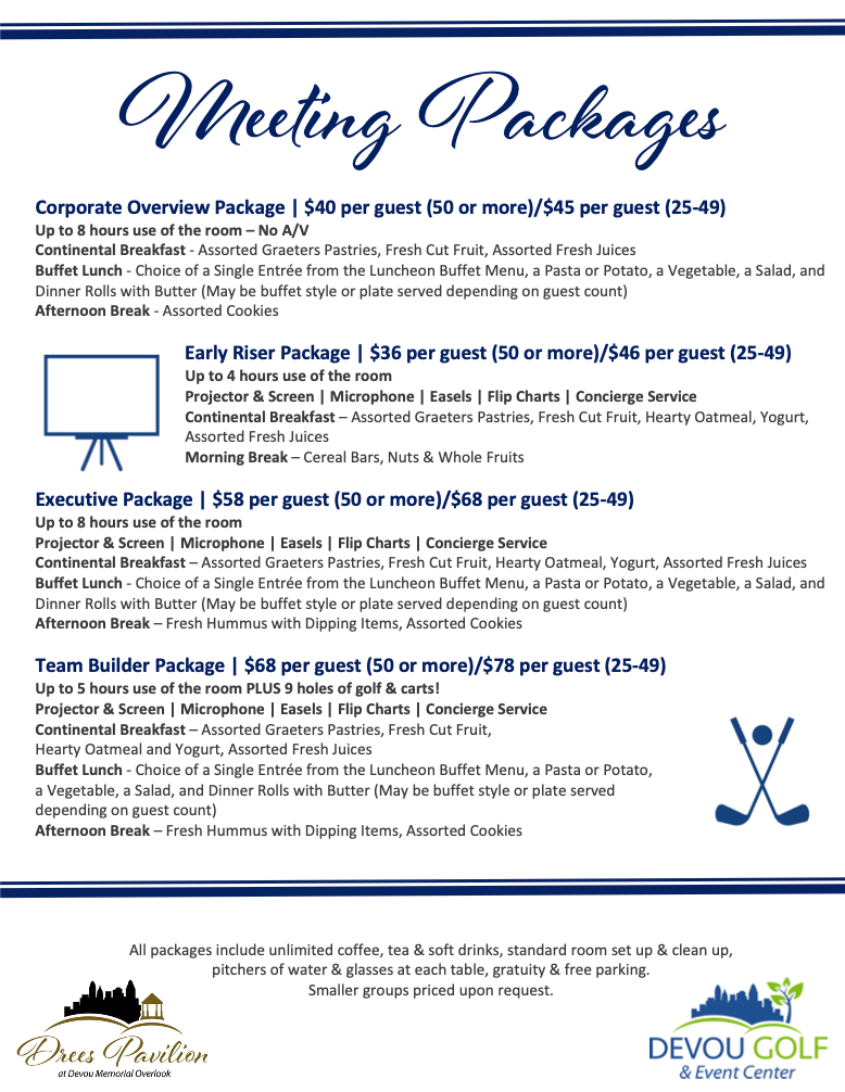Devou Park Golf Course - Corporate Meeting Packages Available