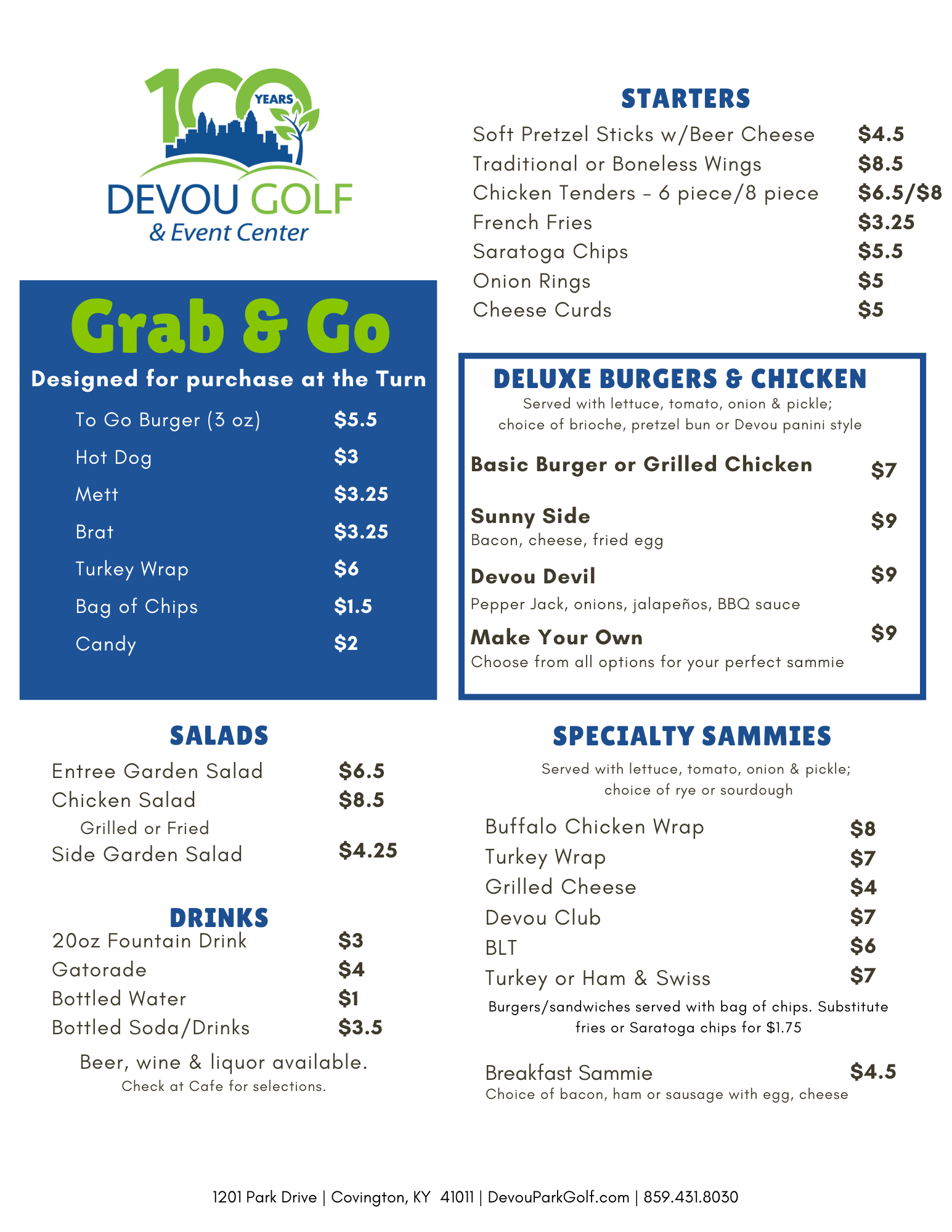 Devou Park 19th Hole Bar & Grill - Open to the public!